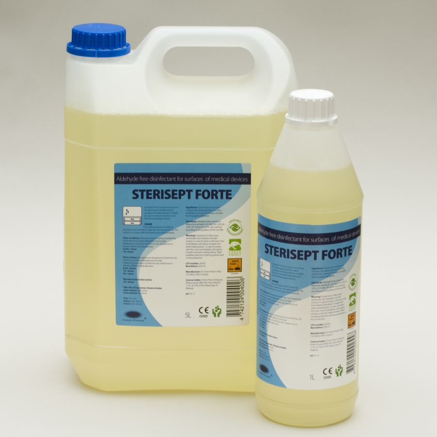 STERISEPT FORTE 5L - Virsmu un instrumentu dezinfekcijas līdzekļi - CE ...